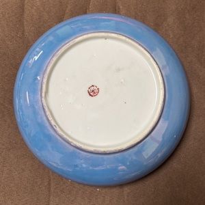 Other | Vintage Japanese Lusterware Blue And Gold Flower Bowl Planter ...